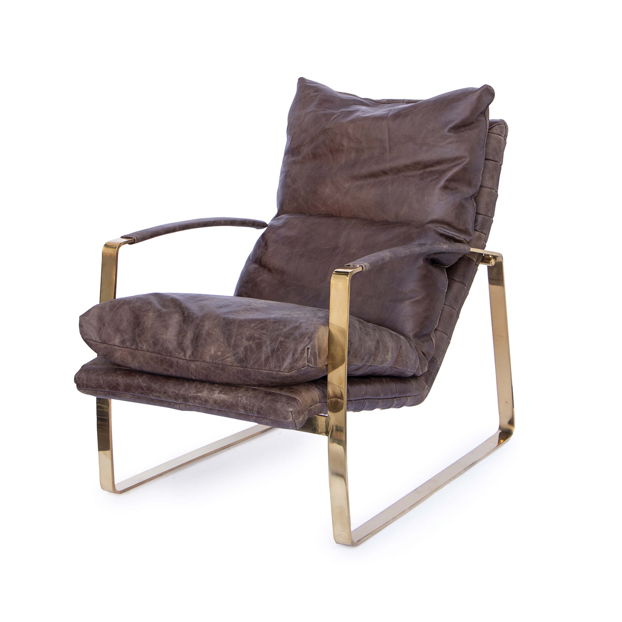 Austin Lounge Chair (Polished Brass)