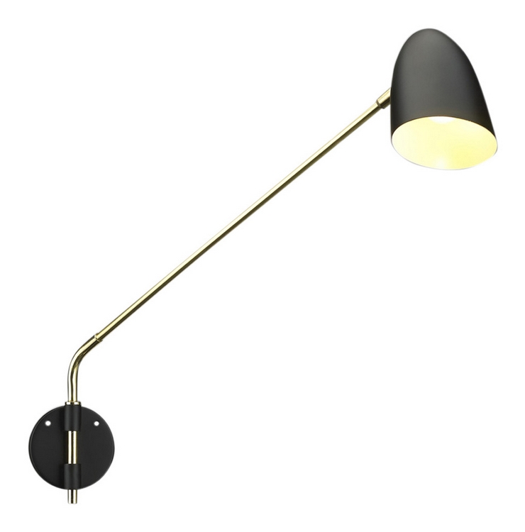 Fredrik Wall Lamp - Black/ Brass