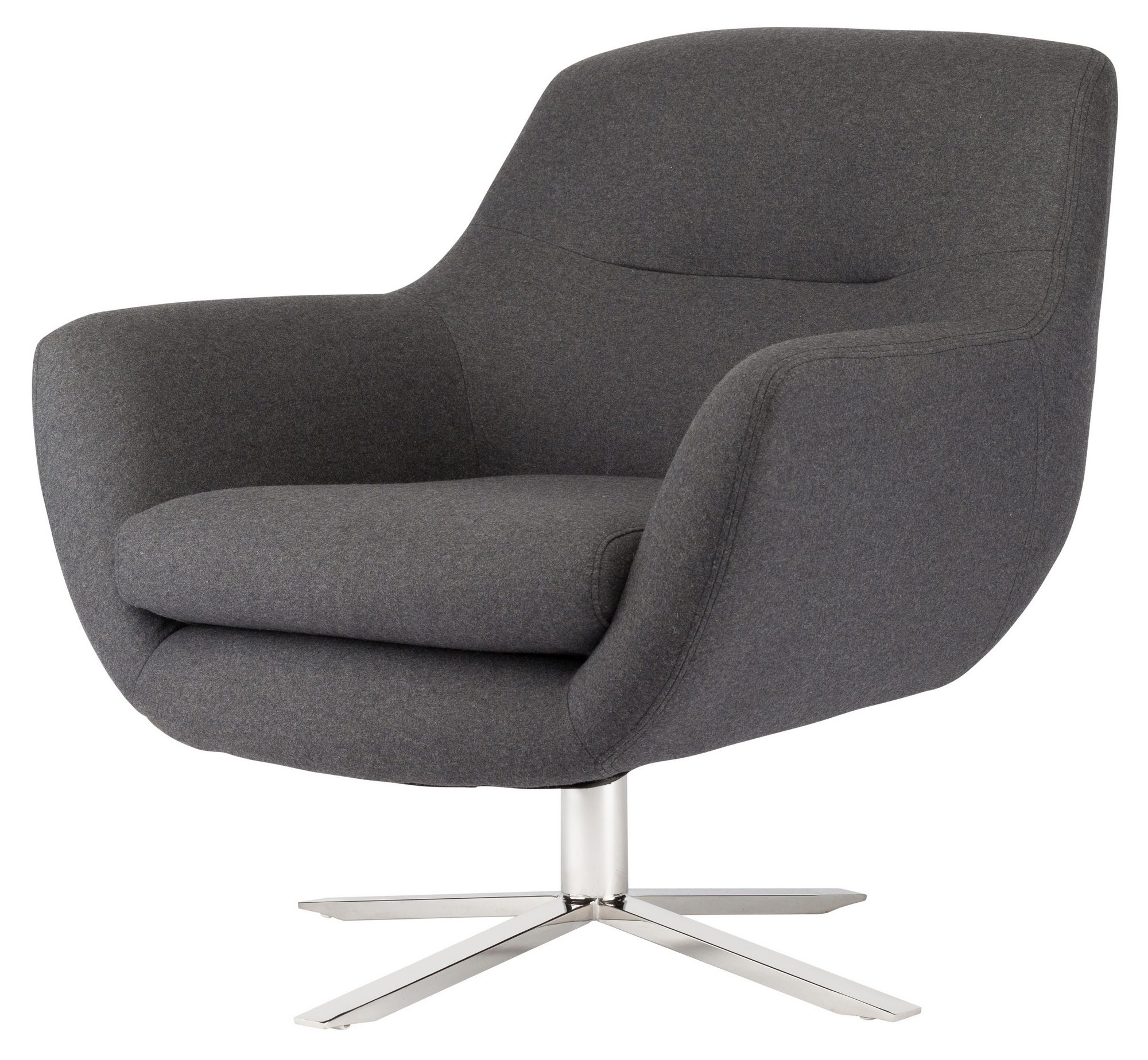 GRETA DARK GREY FABRIC OCCASIONAL CHAIR