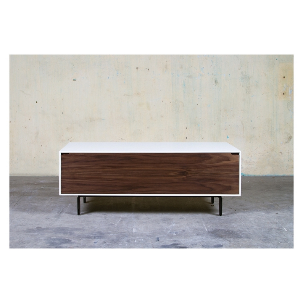Theodore Media Unit, Walnut & White