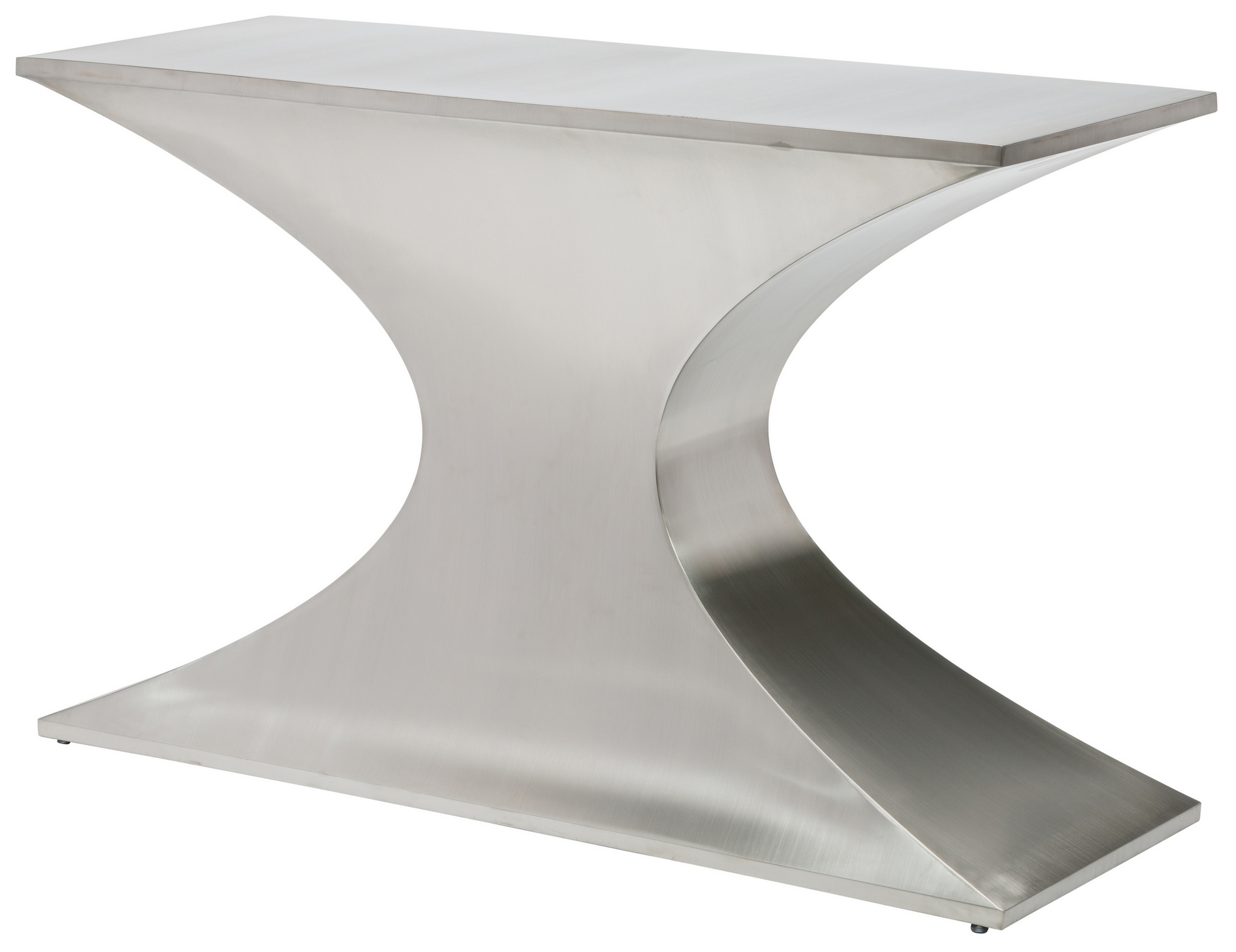 PRAETORIAN SILVER METAL CONSOLE TABLE
