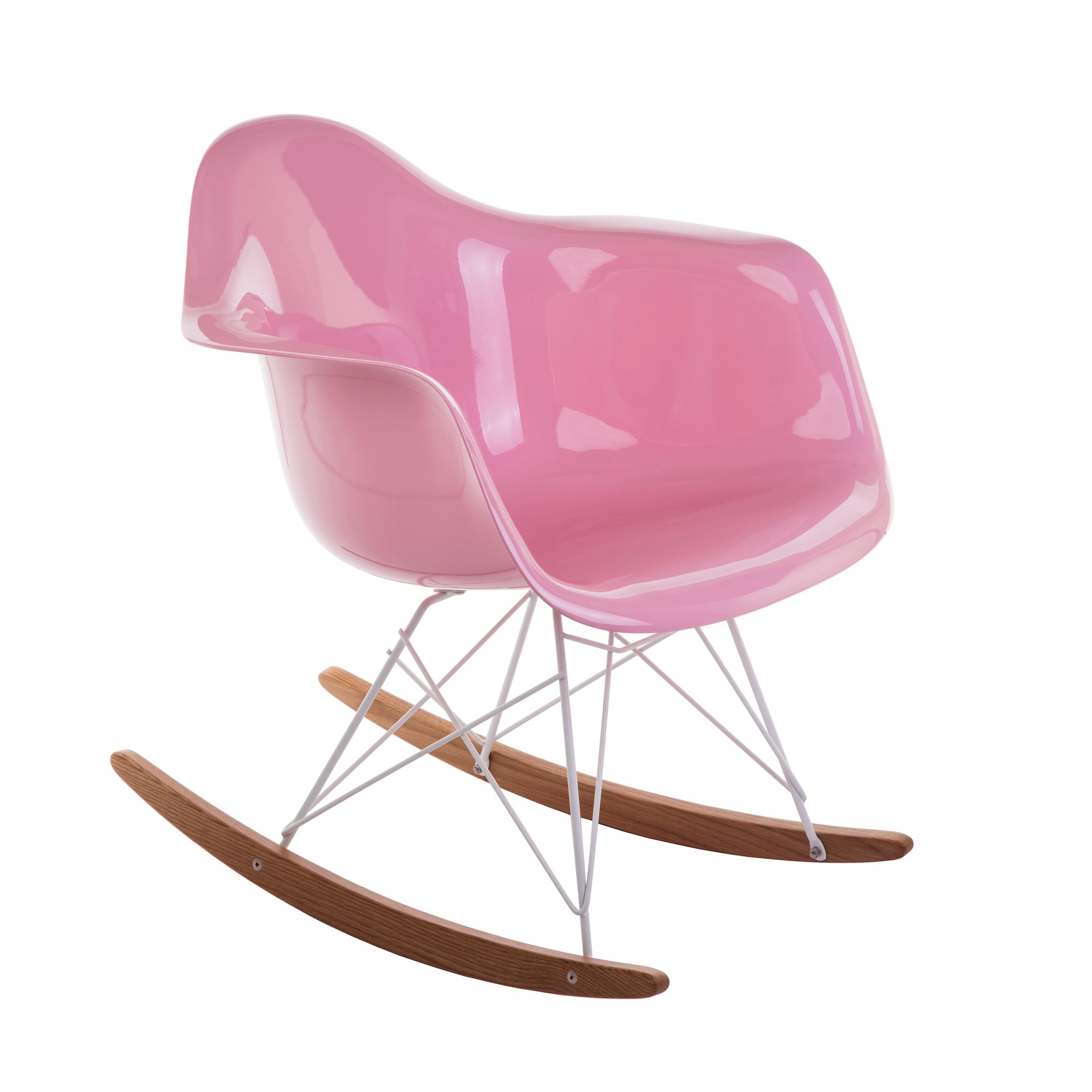 Lorena Rocking Chair - Glossy Pink Fiberglass