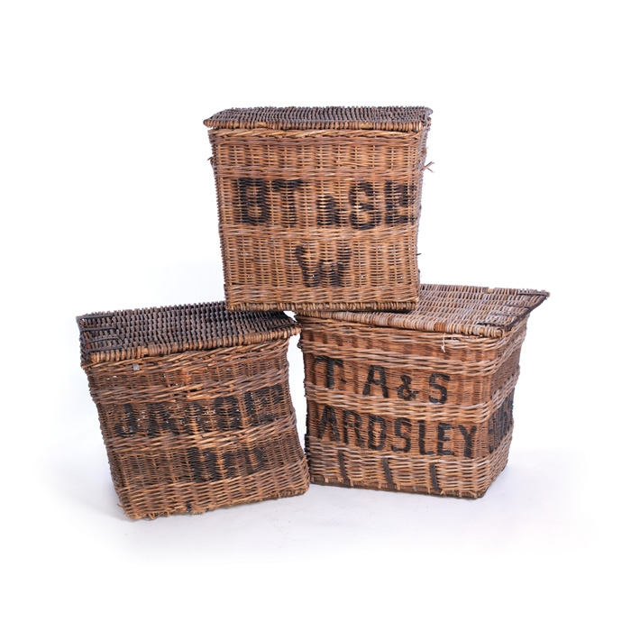 Vintage Laundry Factory Basket