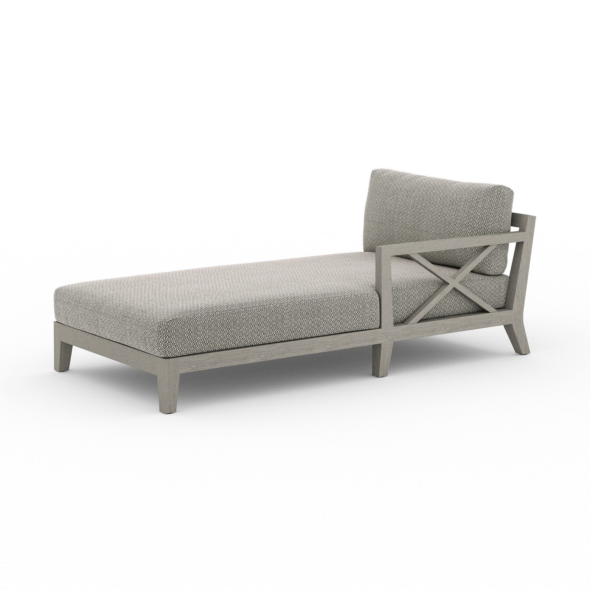 Huntington Outdoor Raf Chaise In Grey/Ash