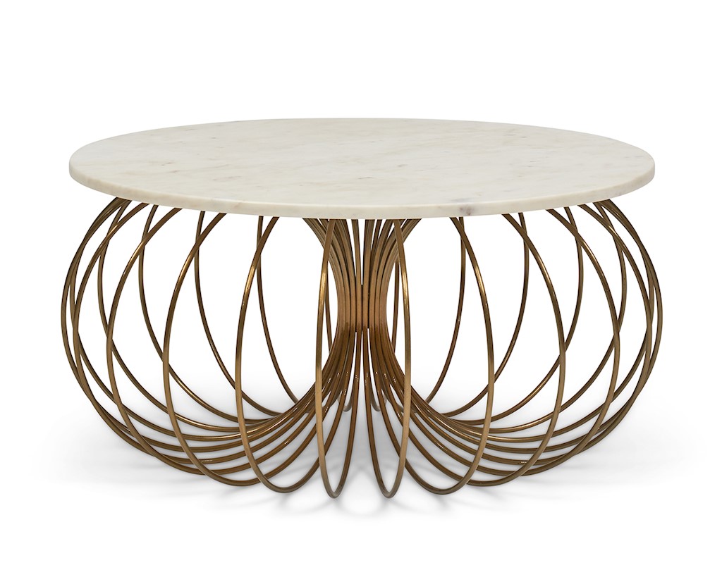 Coco Coffee Table with Ivory Top