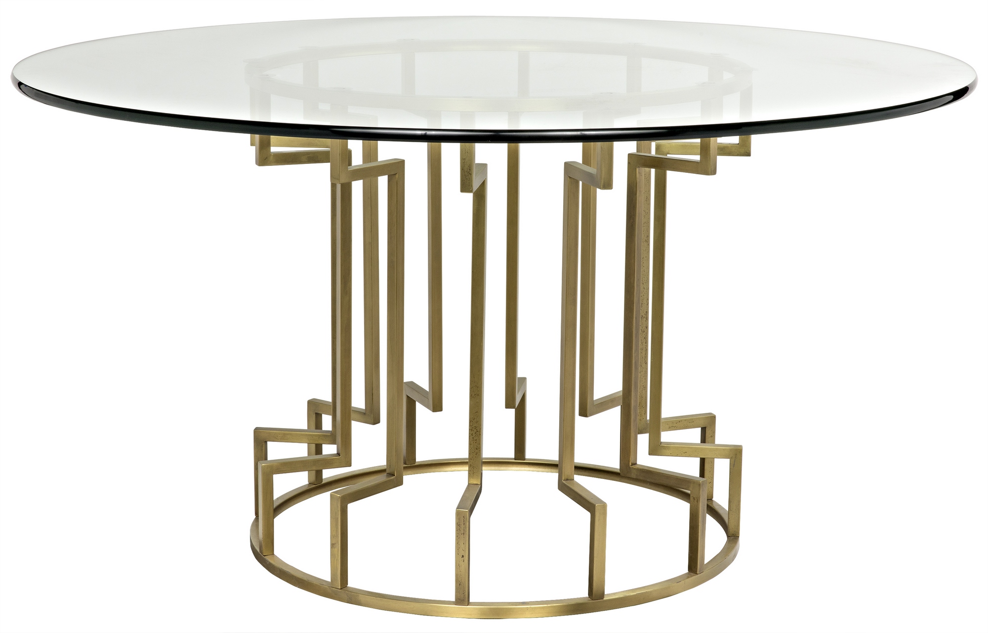 Spool Dining Table, Gold