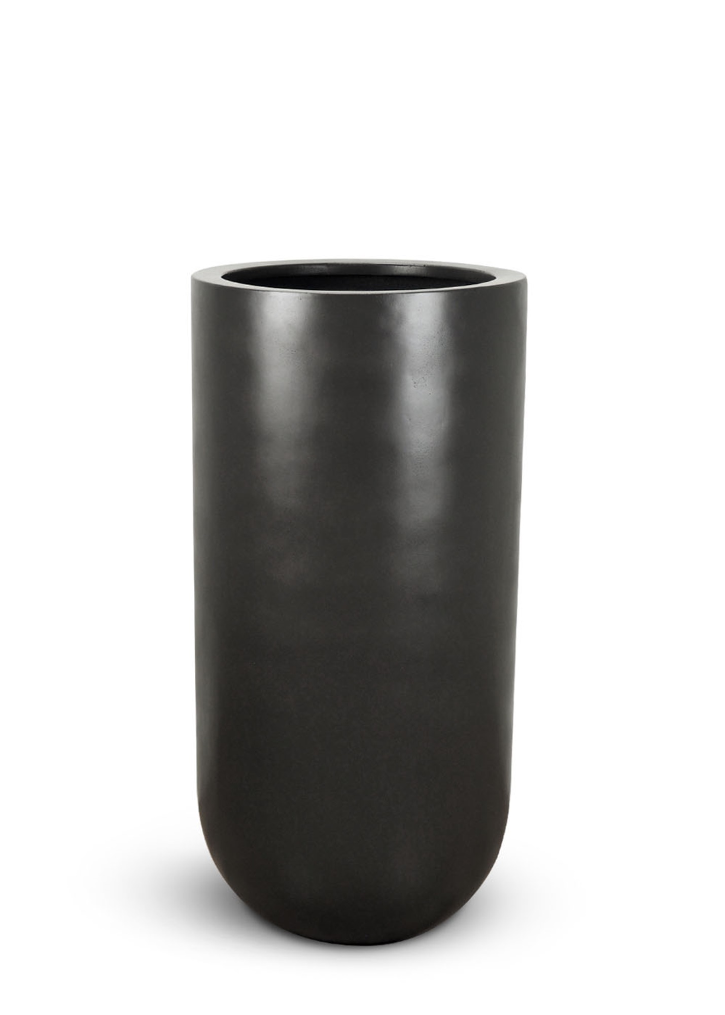 Round Bottom Planter in Anthracite Matte Finish 36" Height
