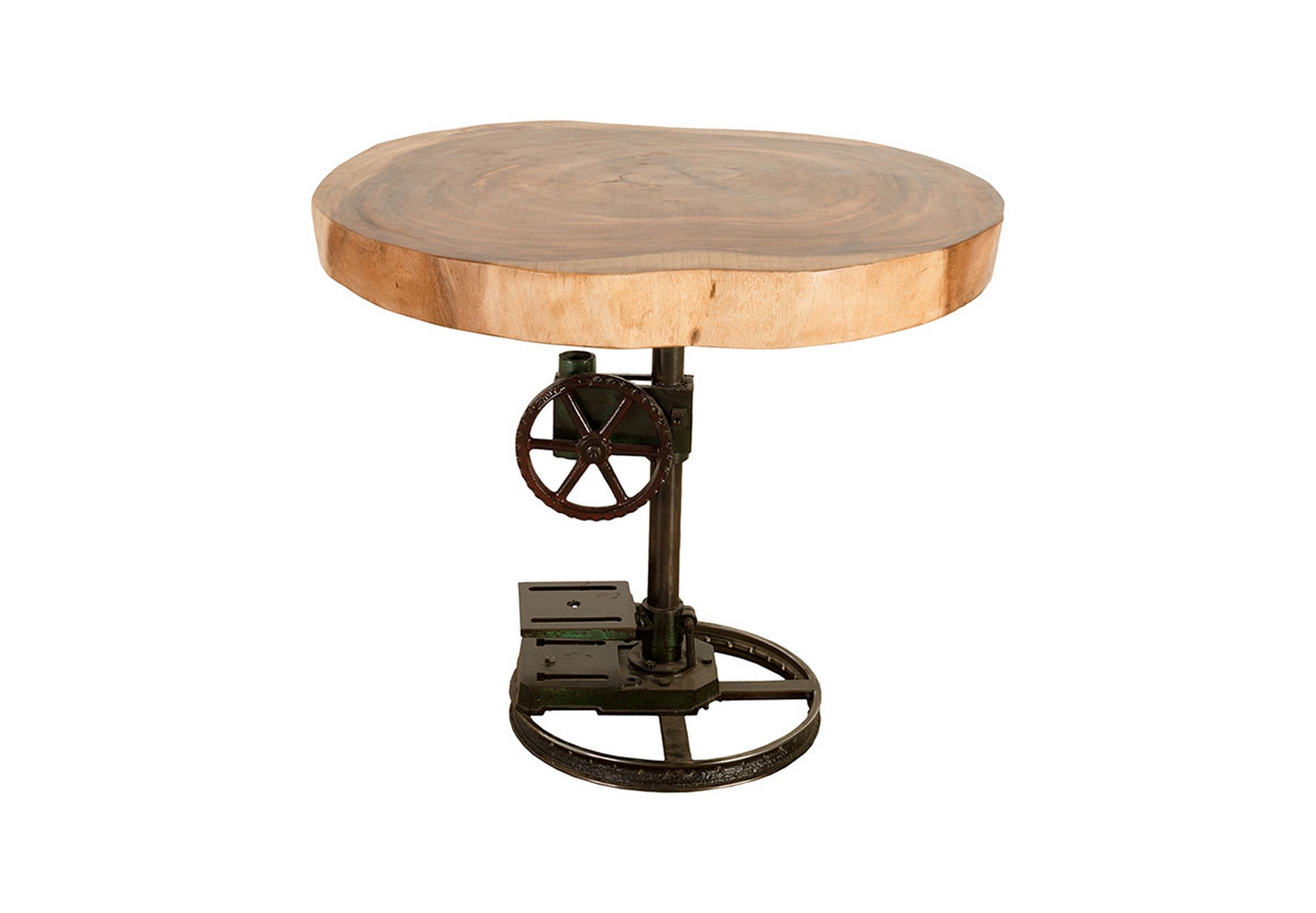 Spinning Side Table, Turnable Wood Top