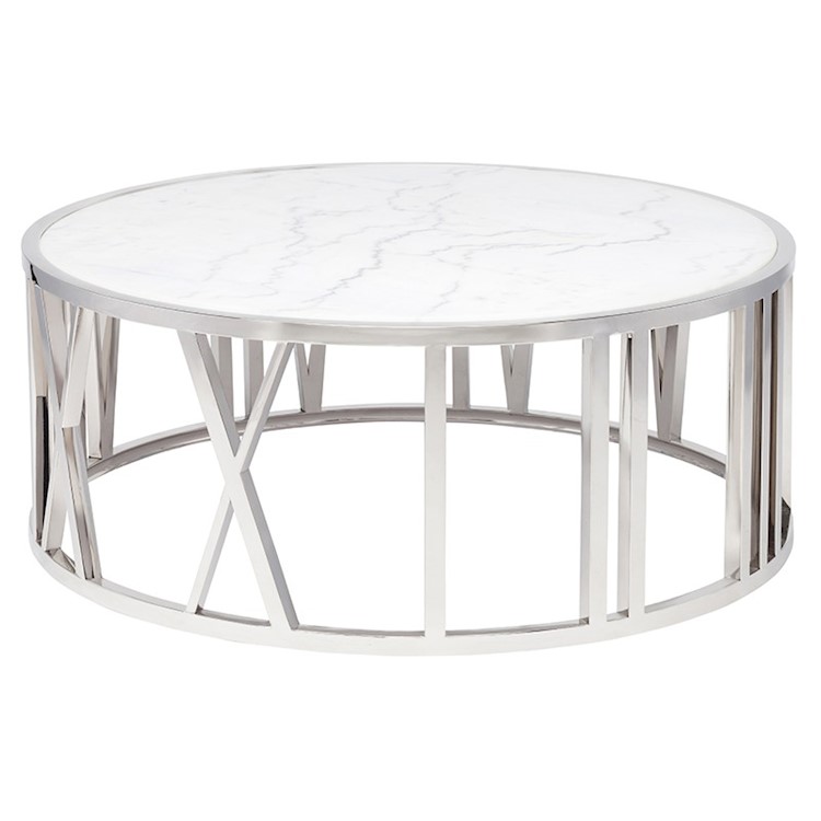 ROMAN WHITE STONE COFFEE TABLE