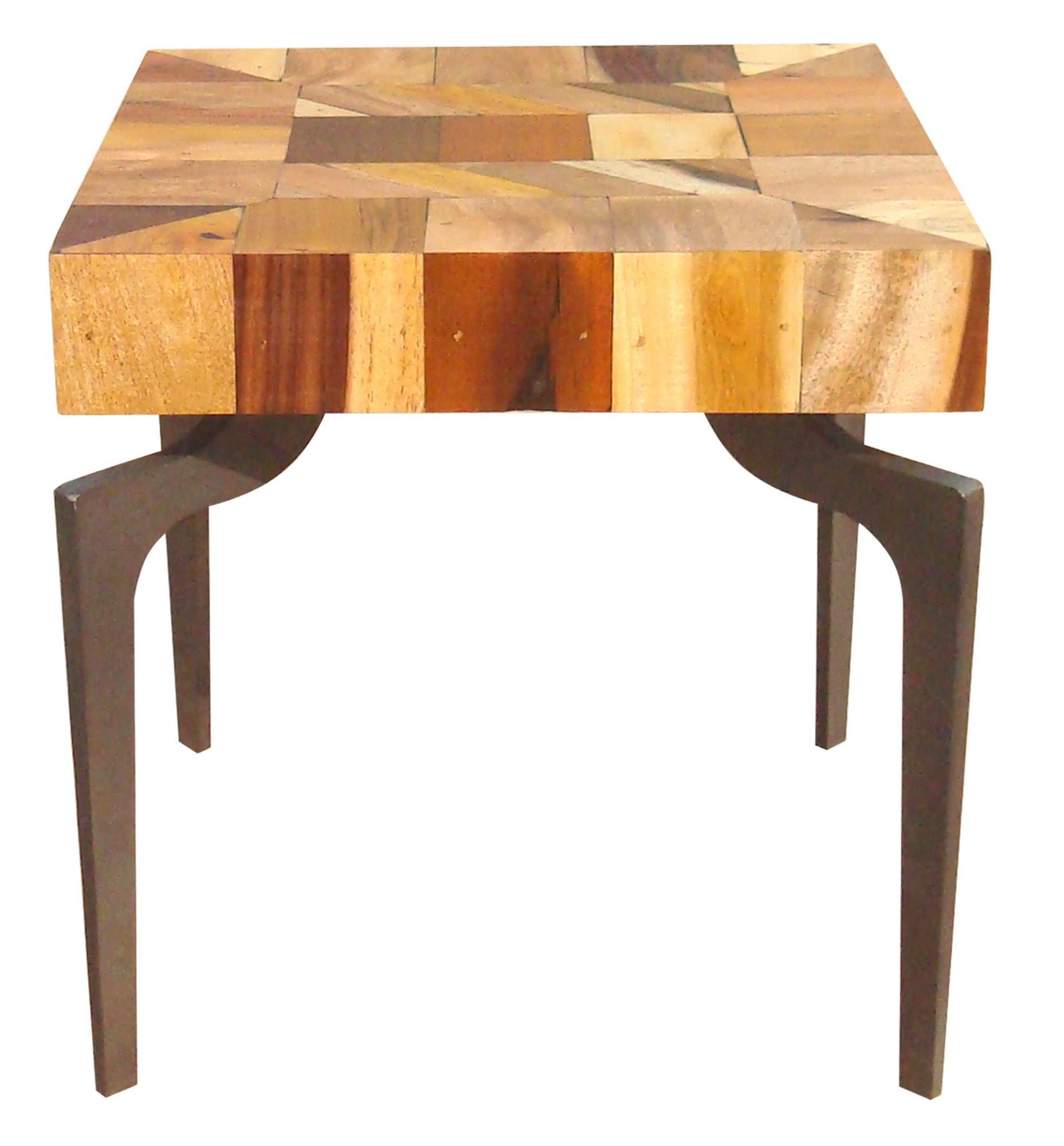 GAJEL SIDE TABLE WITH METAL LEGS