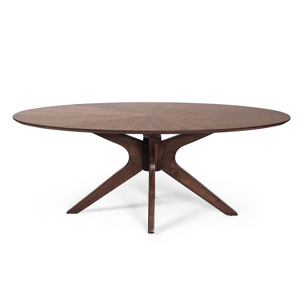 Stratton Oval Coffee Table- Walnut