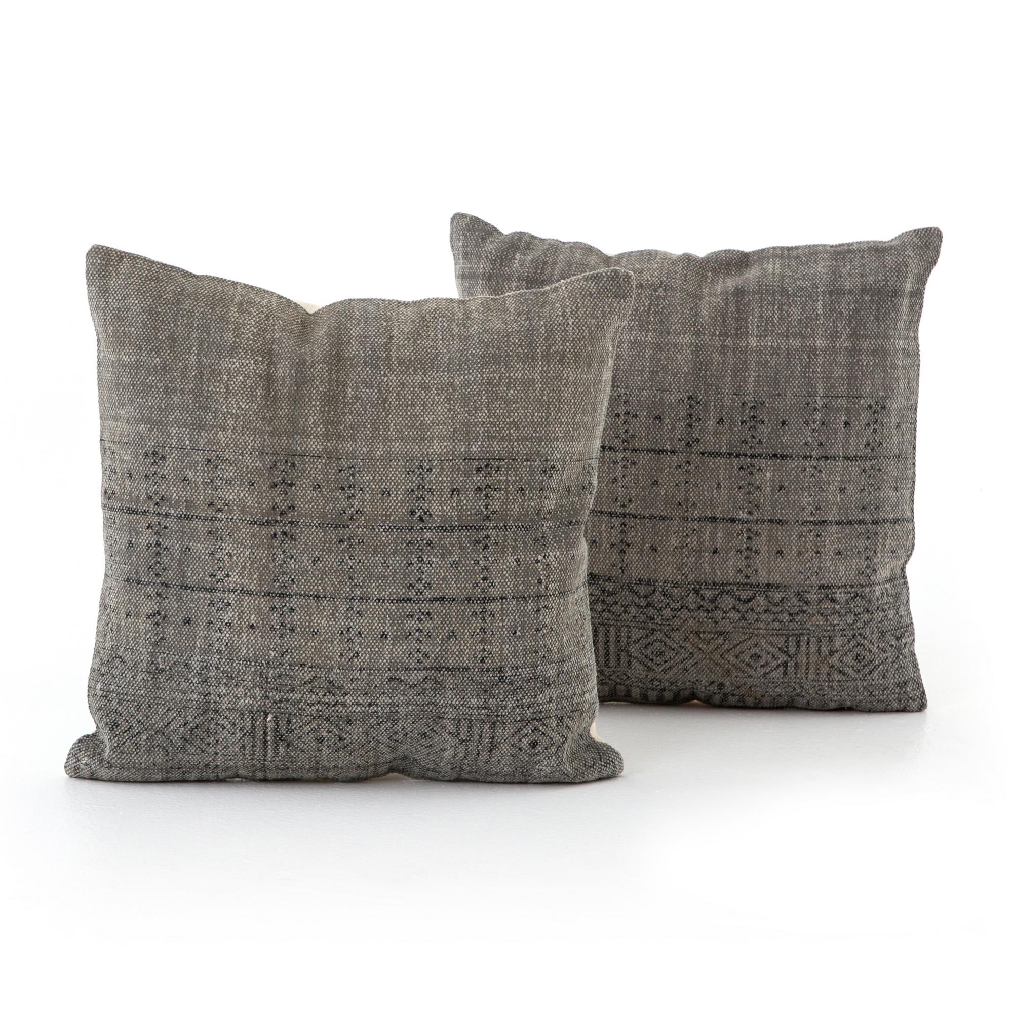 Faded Partial Print Pillow, Set Of 2