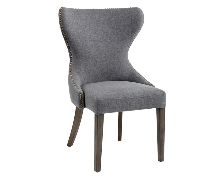 ARIANA DINING CHAIR - DARK GREY FABRIC