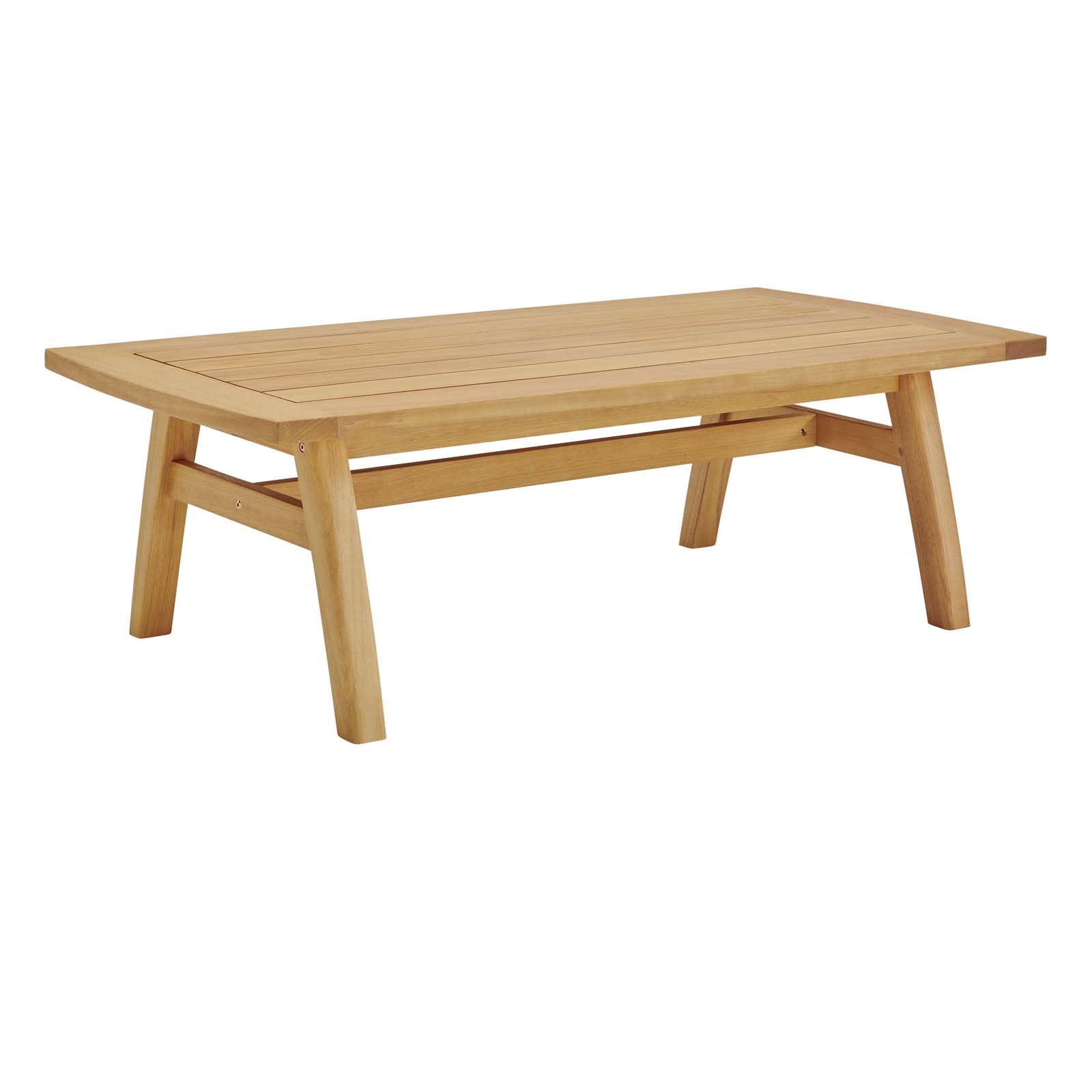 Jaydon Outdoor Patio Eucalyptus Wood Coffee Table In Natural