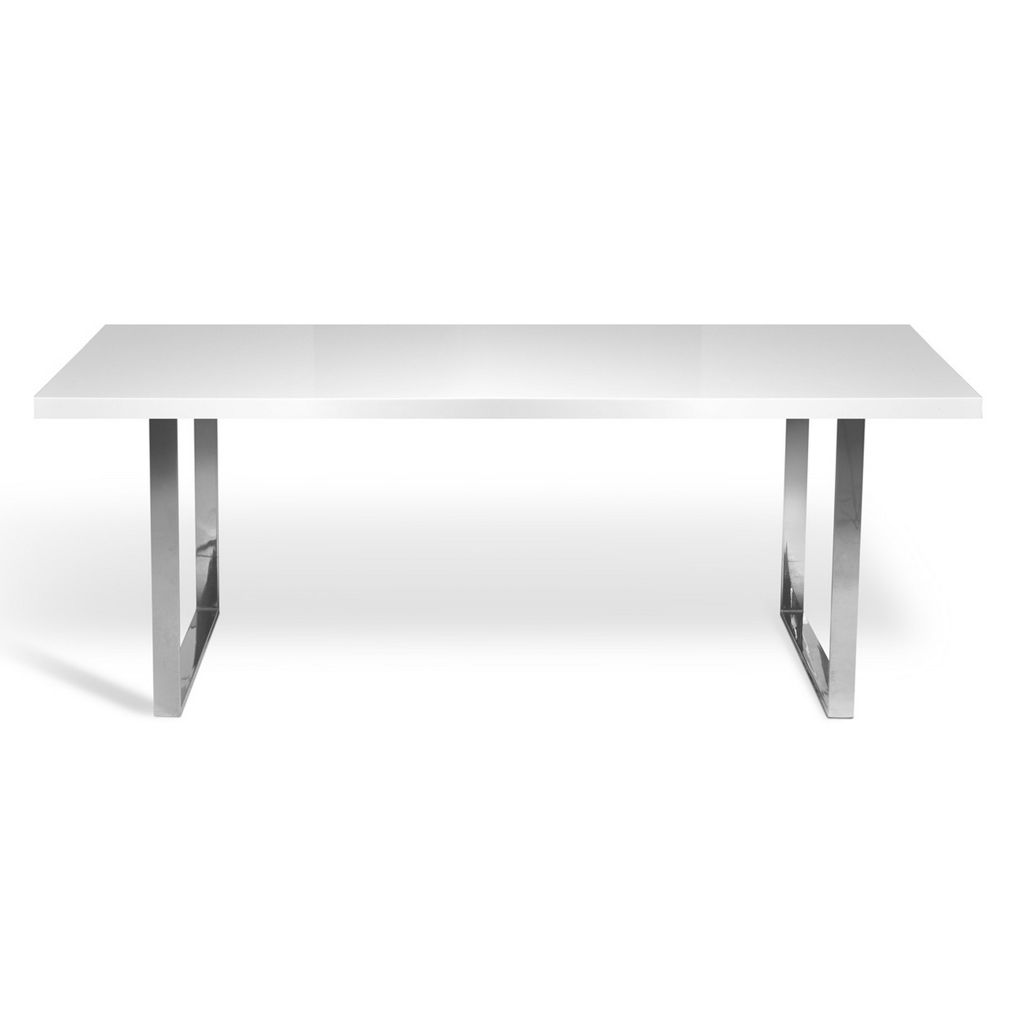 Beverly Dining Table - White/Chrome