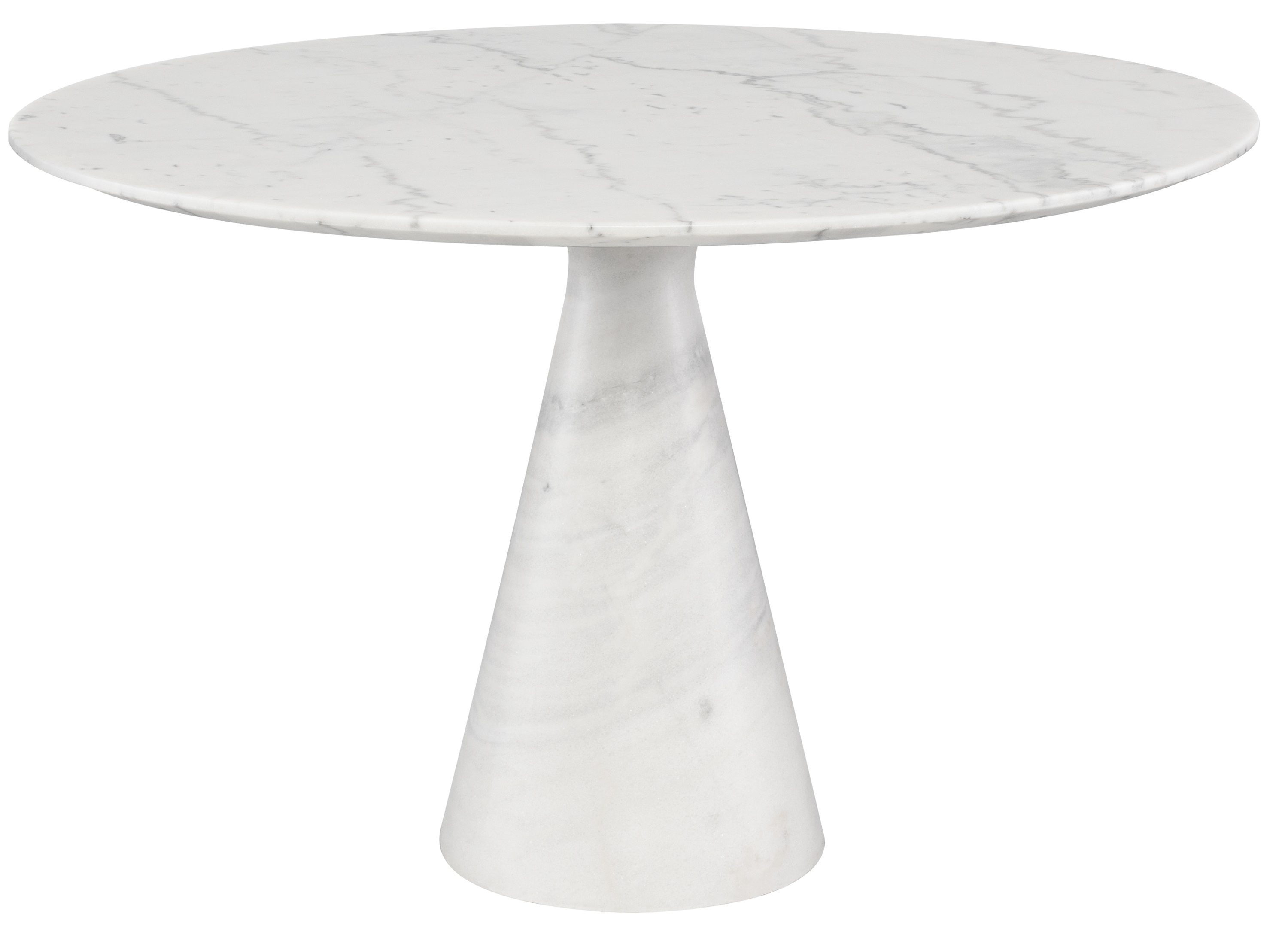 CLAUDIO DINING TABLE in WHITE STONE with WHITE BASE