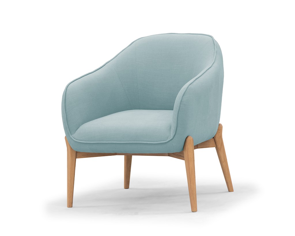 Jordy Lounge Chair in Aqua Blue