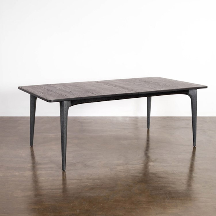 SALK EXPANDING DINING TABLE IN SEARED WOOD TOP