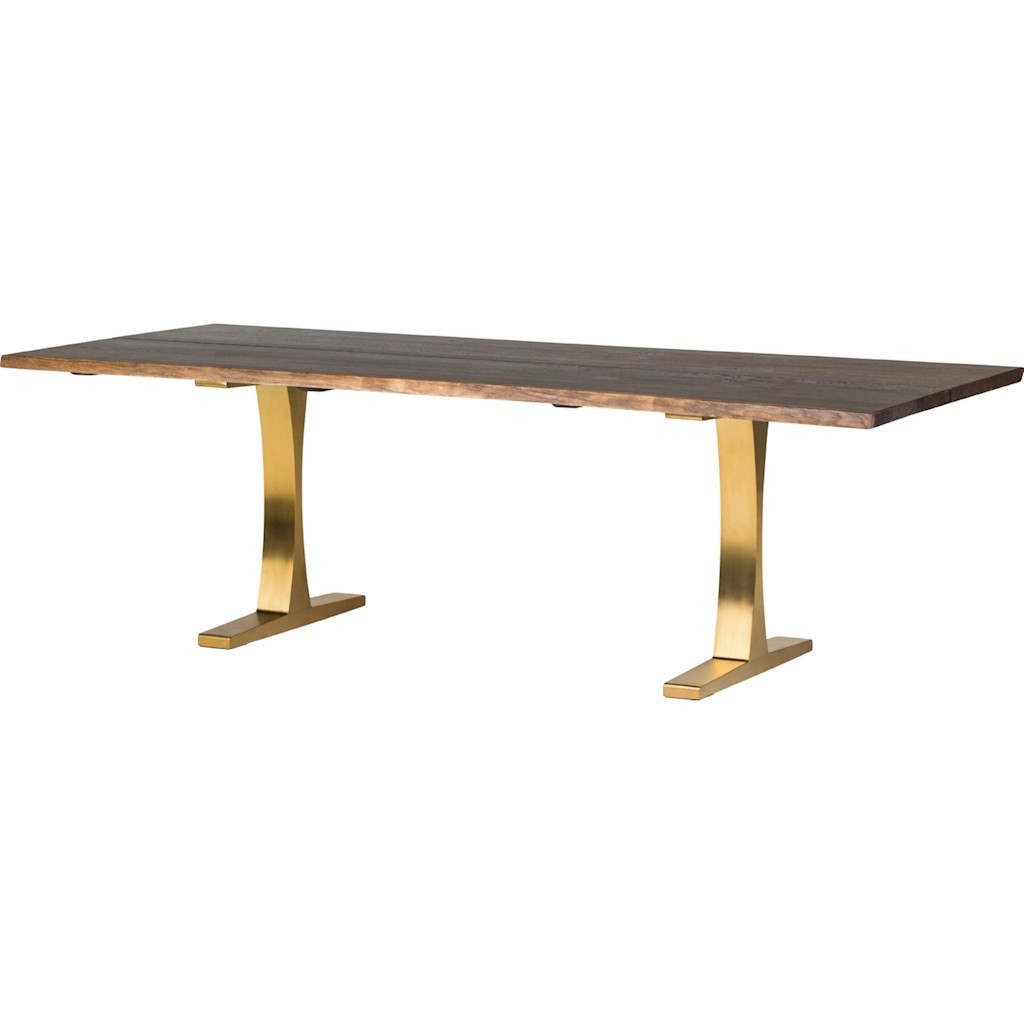 TOULOUSE BOULE SEARED WOOD DINING TABLE