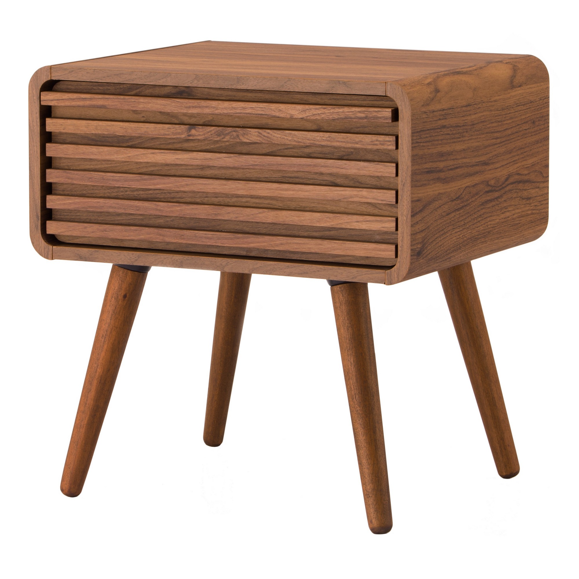 Wilson Slat Side Table In Walnut