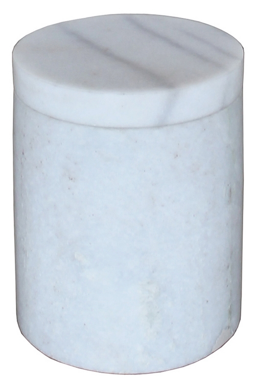 WHITE MARBLE CANISTER