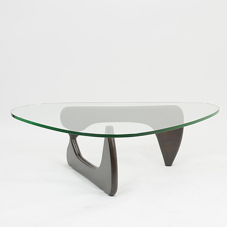 Triangle Coffee Table With Dark Walnut Base