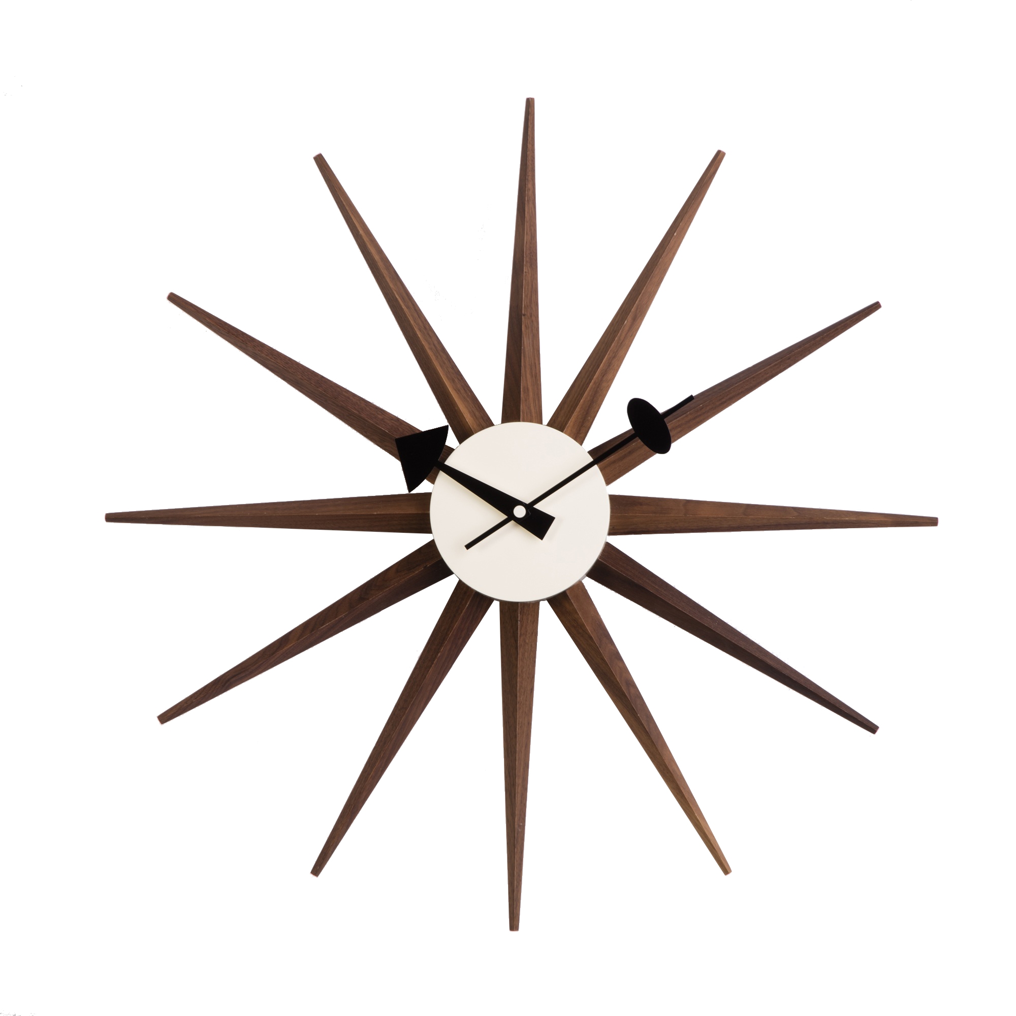 Solar Wall Clock - Walnut