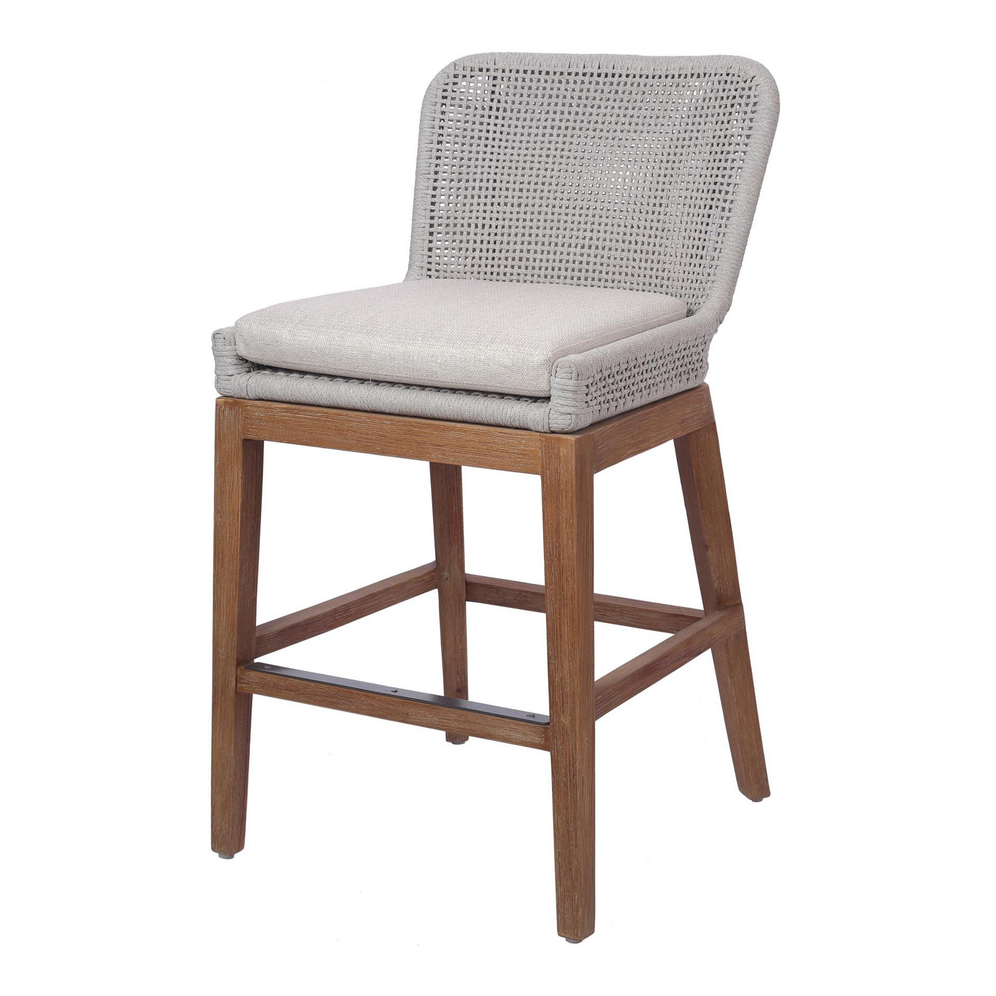 Dawlish Rope Counter Stool In Gray