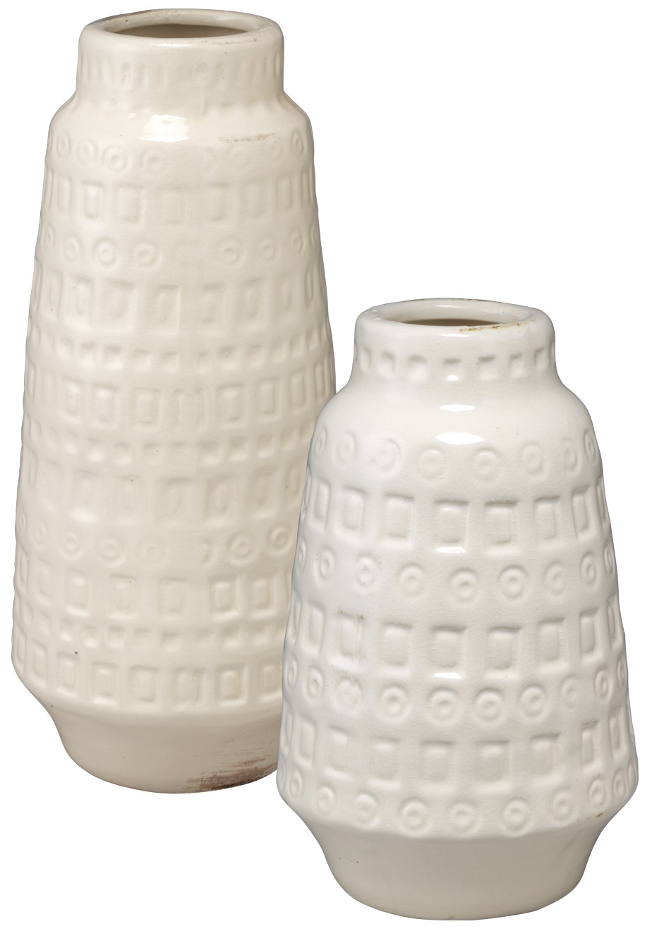 Coco Vessels in White Ceramic (Set of 2)