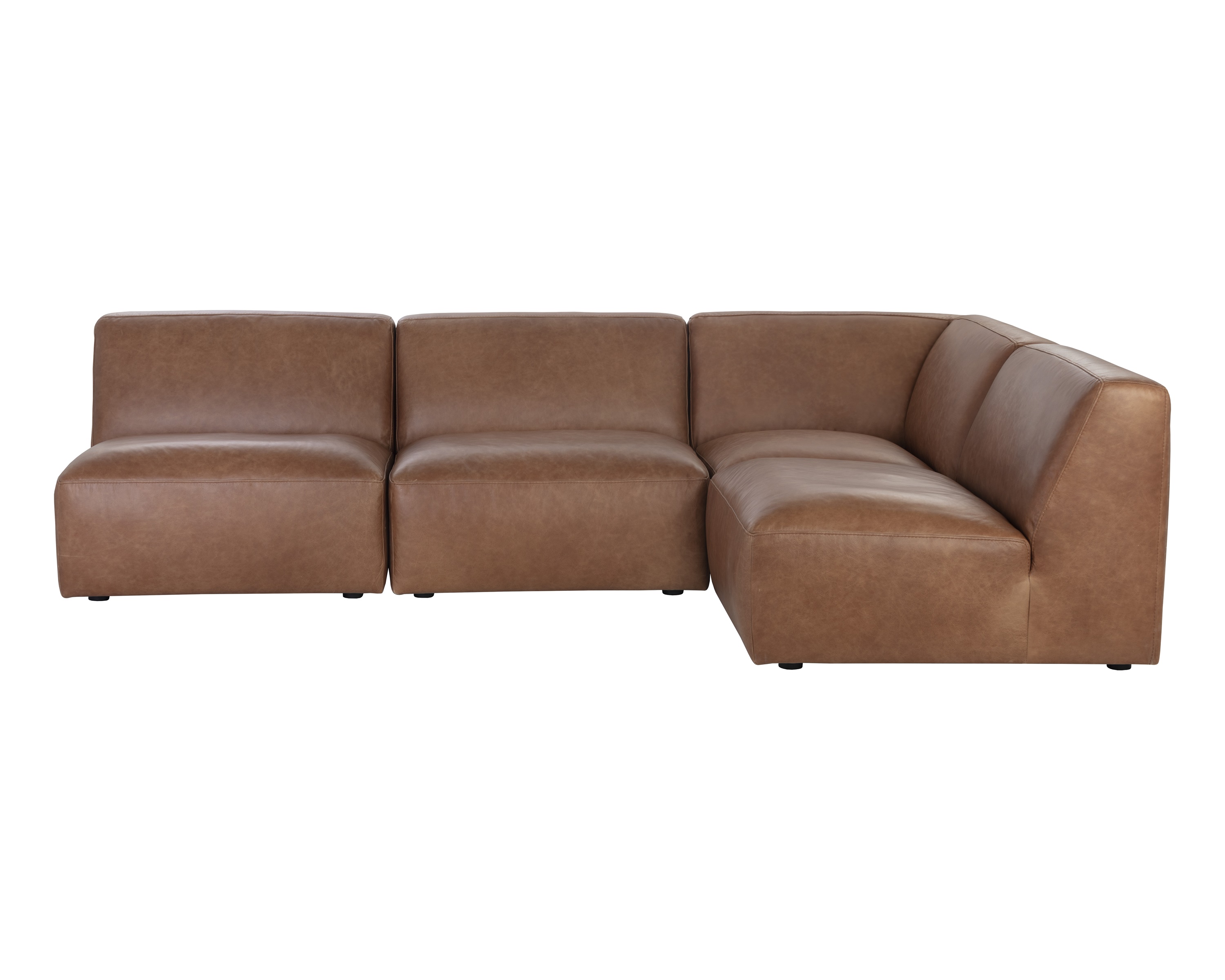Watson Modular - Corner Chair - Marseille Camel Leather