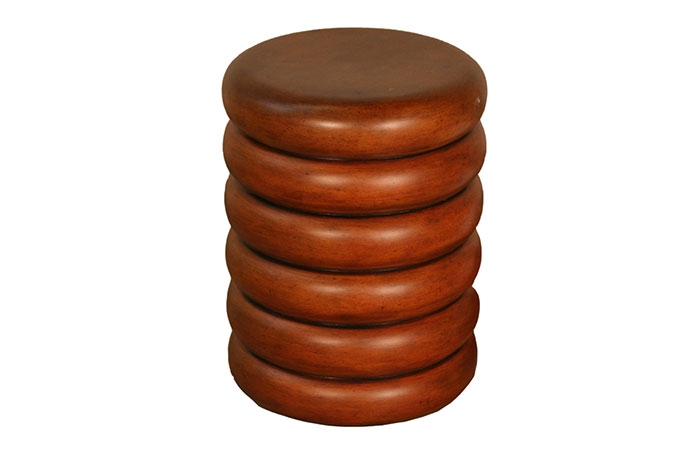 Ribbed Stool, Faux Bois