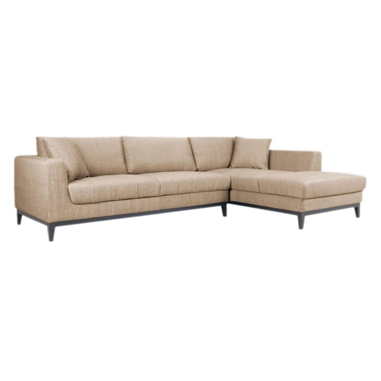 NICKEL FABRIC SECTIONAL RIGHT CAPPUCINO